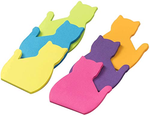 180 Sheets Cat Sticky Notes Set, Cat Lover Gifts for Women, Cute Cat Office Supplies, Office Desk Accessories for Work School Office
