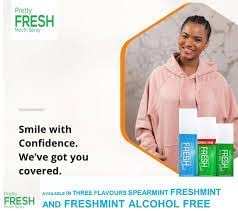 3 Pack of Pretty Fresh Instant Breath Freshener Mouth Spray Fresh Mint,Fights Bad Breath.