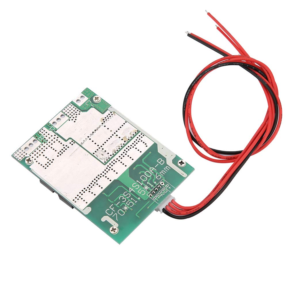 12V 100A 4Series BMS Protection Board with Balancing with Overcharge/Overdischarge/Overcurrent/Short Circuit Protection for LiFePO4 Battery Pack