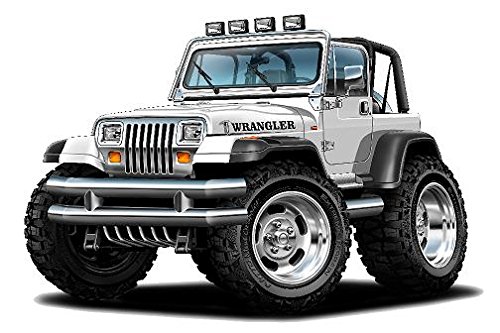 2008 CJ-7 KC Lights Wall Decal Vintage 3D Car Movable Stickers Vinyl Wall Stickers for Kids Room