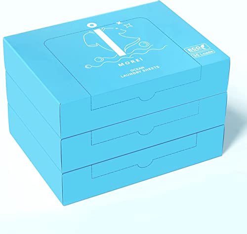 105 load 450 gram 1 pound Laundry Detergent Sheets, Compatible with Laundromat HE Machines and Laundry Basket,no Scent No Plastic Jug, Ecology, Eco-friendly, Zero Waste, Plastic Free, Quick Dissolve, Liquid free, Powder-free, Tiffany blue Great for Home,