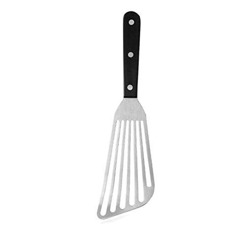 Atezch_ Fish Spatula, Nonstick Steak Shovel, Stainless Steel Slotted Turner with Sturdy Handle, Metal Oven Utensils Thin-Edged Design Ideal for Frying, Turning, and Grilling