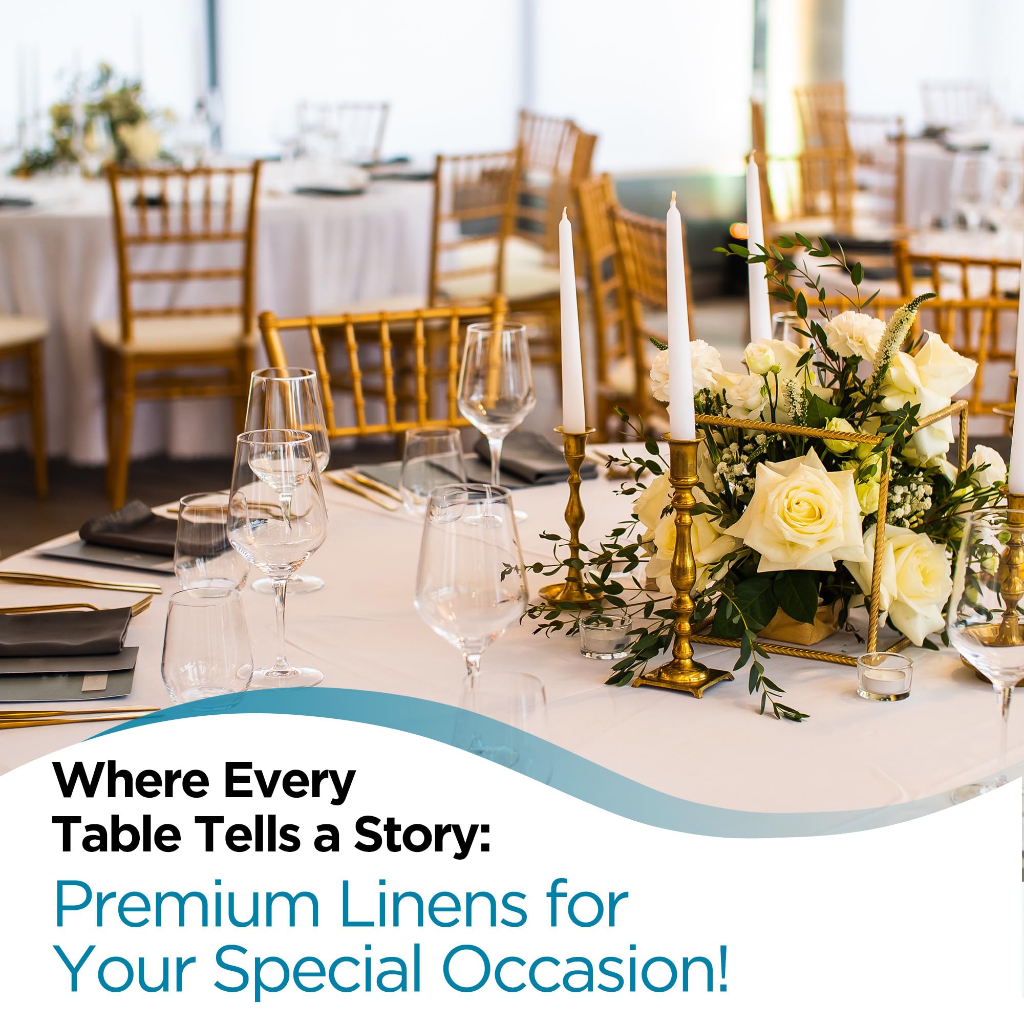 10-Pack 120-Inch Round Ivory Polyester Tablecloths – Machine Washable, Durable, Wrinkle-Resistant Linens for 8-Foot Tables – Ideal for Weddings, Banquets, Restaurants, Parties