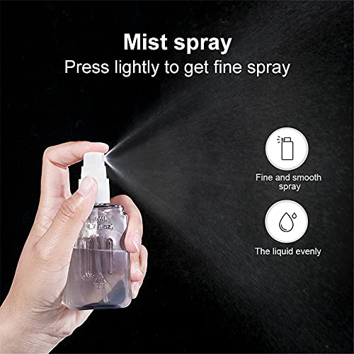 anfoem Portable 1.7oz Travel Size Spray Bottle with Fine Mist, Leak Proof Refillable Make Up Travel Lotion Bottle for Cosmetic Skincare Lotion,Essential Oils, Homemade Cleaners(Light Gray)