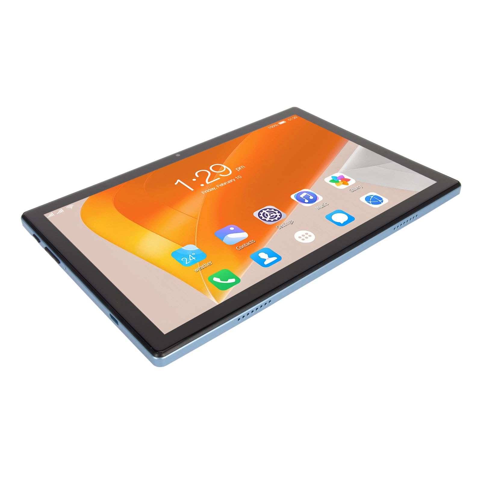 10.1 Inch Tablet Blue 5G WiFi Tablet 100-240V Support Fast Charging with Keyboard for Daily Use (US Plug)
