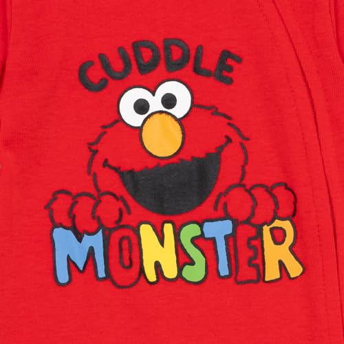 Sesame Street Baby Boys 2 Pack Zip-Up Long Sleeve Sleep N' Play Coverall 18 Months Red/Blue