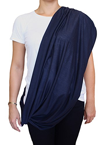 2pk LK Baby Infinity Nursing Scarf Breastfeeding Cover Ultra Soft (Grey/Navy)