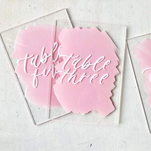 10 Pieces 4x6 Inch Blank Acrylic Signs Clear Acrylic Sheets, Perfect for Making Wedding Table Numbers, Acrylic Wedding Signs, Engrave, Calligraphy and Painting DIY Projects,1/8 inch thick