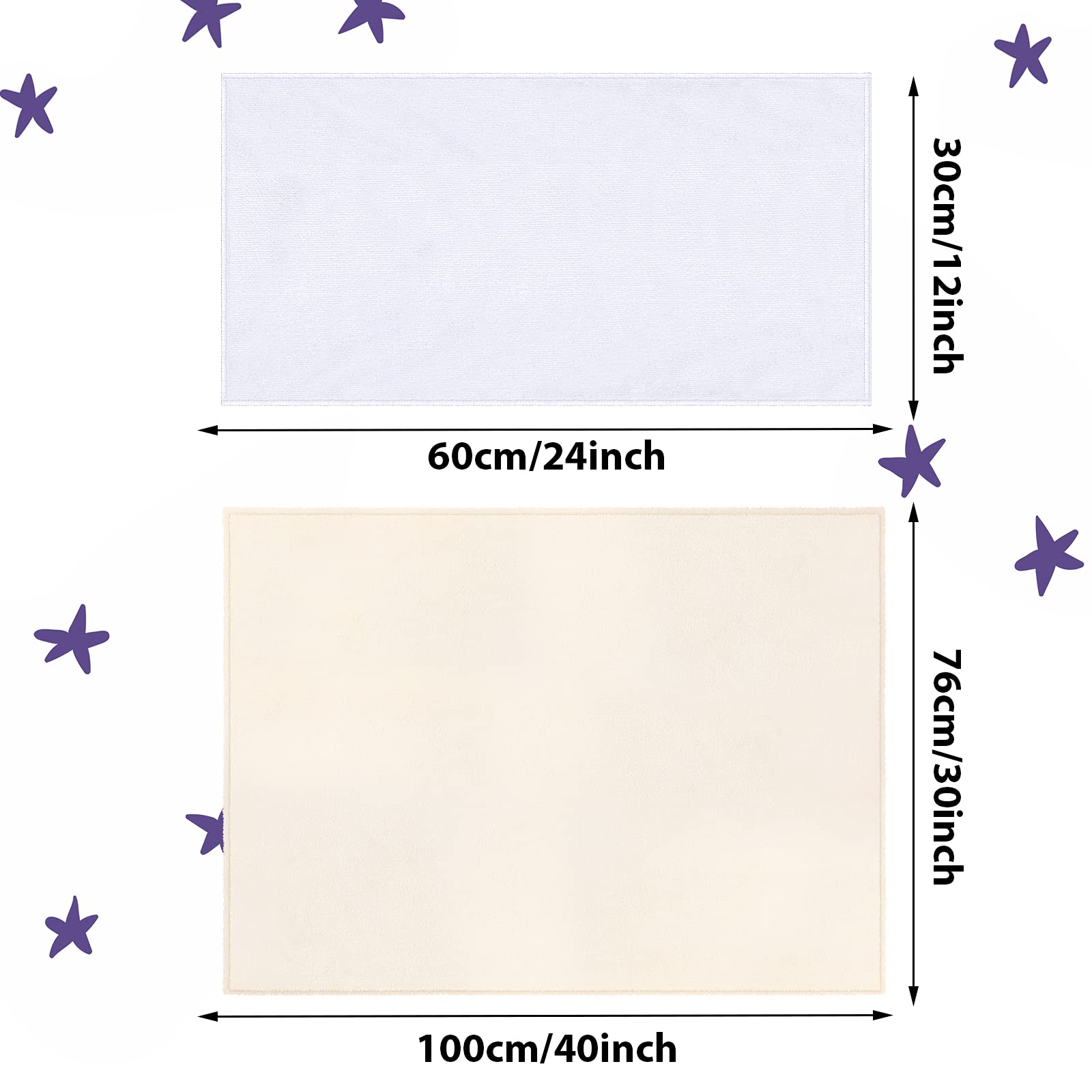 3 Pieces Sublimation Blank Baby Receiving Blanket and Soft Sublimation Blank Towels for Baby Newborn