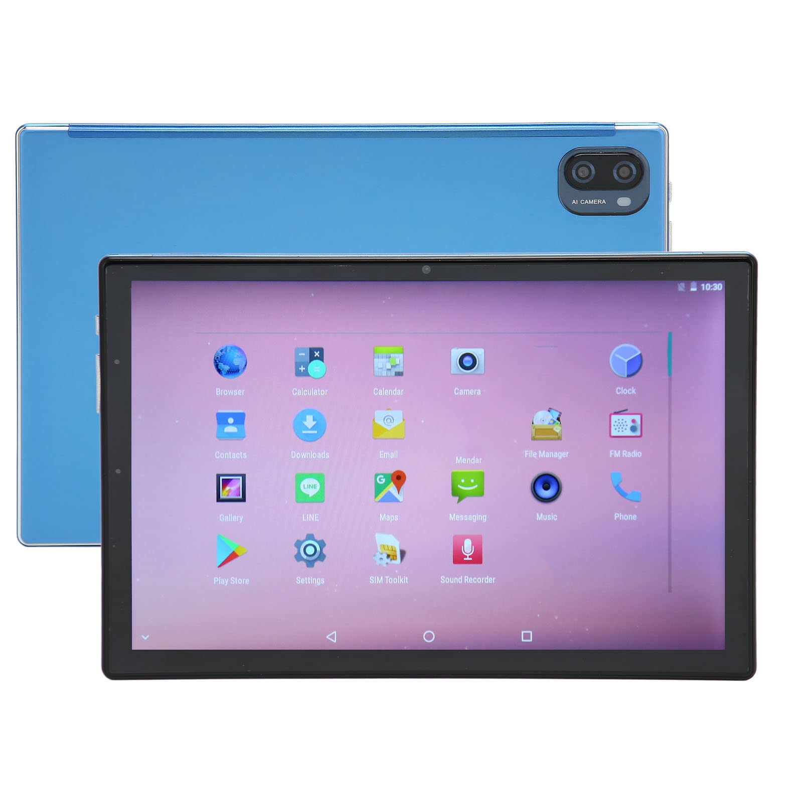 10 Inch Tablet 4G 5GWIFI Network Blue Tablet 8 Cores CPU IPS HD Large Screen for Travel (US Plug)