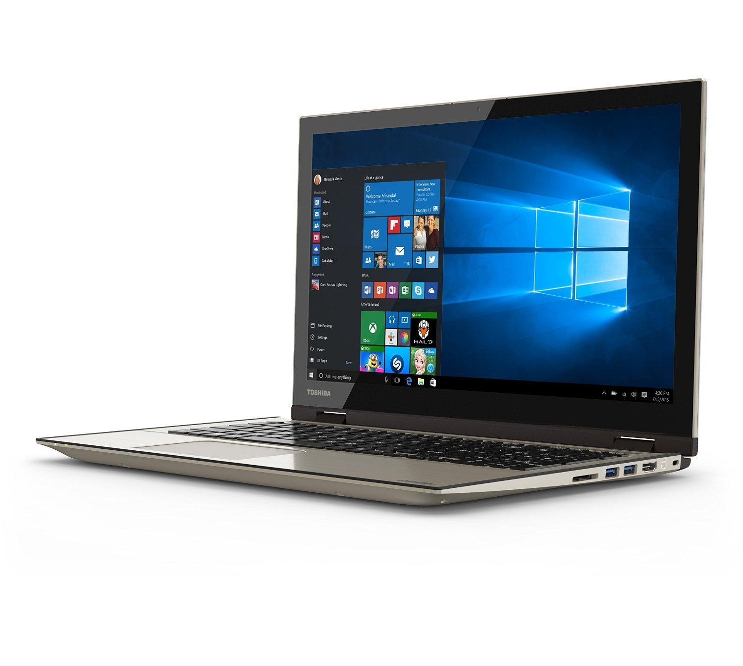2016 Generation Toshiba Satellite Fusion 15.6" 2-in-1 Convertible Full HD IPS Touchscreen Laptop, Intel Core i7-6500U, 8GB RAM, 256GB SSD, HDMI, Backlit Keyboard, Webcam, Windows 10