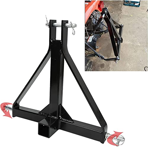 2" Receiver 3 Point Trailer Hitch Category 1 Tractor Tow Drawbar Adapter Compatible with BX Kubota John Deere LM25H WLM Tractor NorTrac Kioti Yanmar