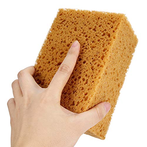 10Pcs Hlyjoon Square Shape Double-Faced Sponge Scouring Pads Square Shape Handheld Nonslip Sponge Washing Cleaner Tool for Car Auto Motorcycle(1 Sell)