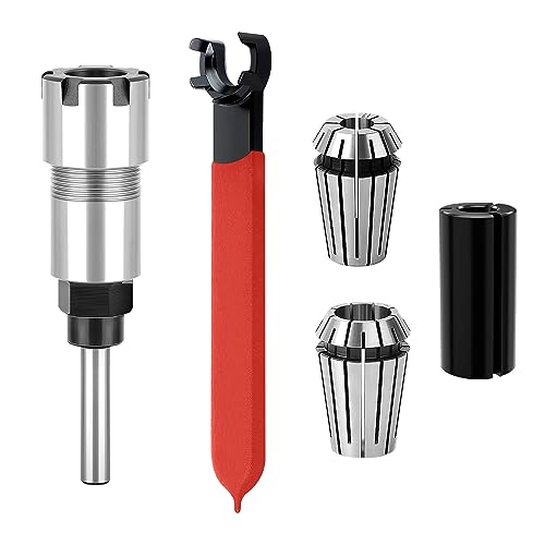 1/4 Inch Shank Router Bit Collet ER20M Extension Chuck Converter, Drill Chuck Adapter, Convert 1/2-Inch & 1/4-Inch Shank Bits for Milling Lathe Tool Workholding and CNC Engraving Machine