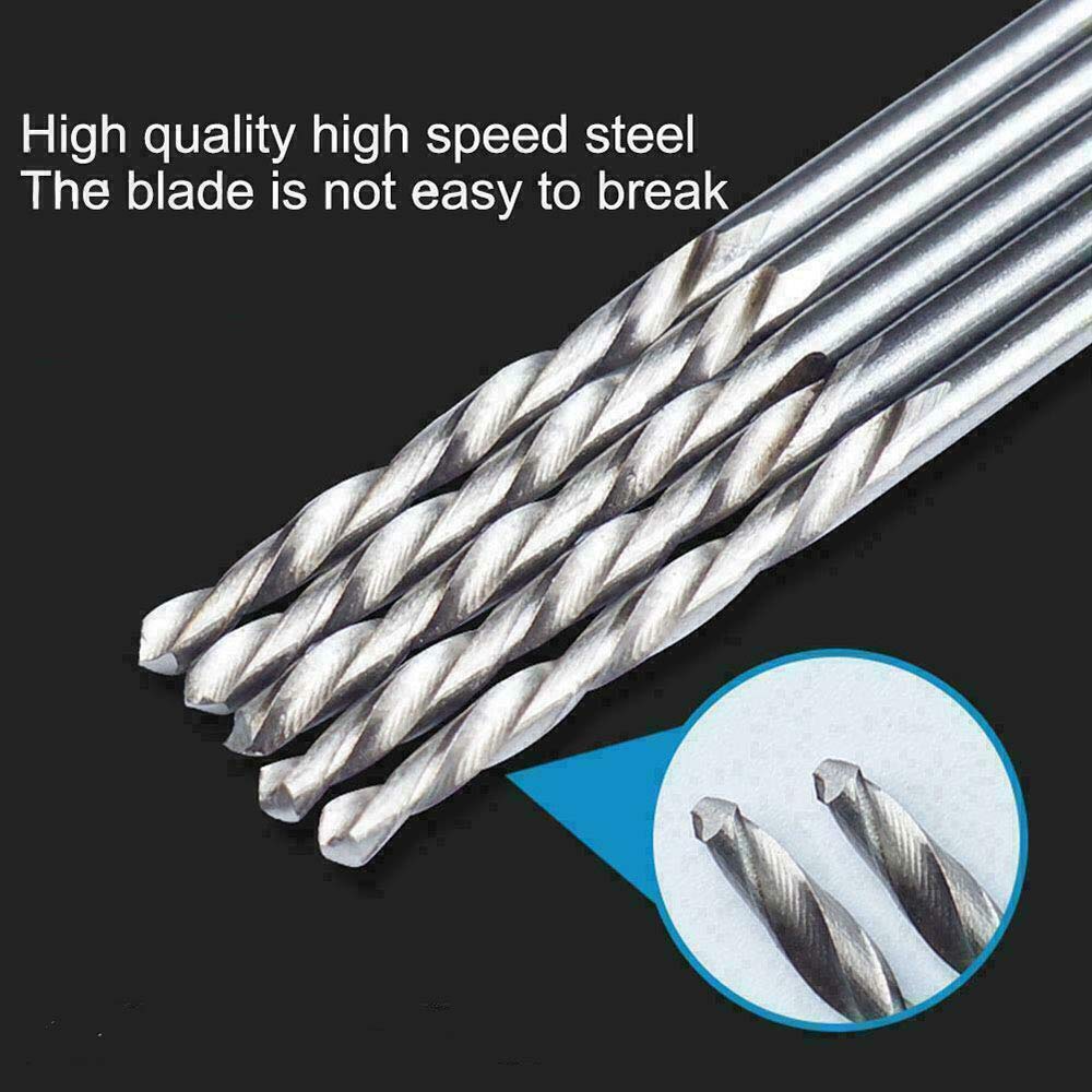 20 Pcs 1.1 mm HSS Micro Twist Drill Bit, Mini High Speed Steel Drill for Wood, Plastic, Soft Metal