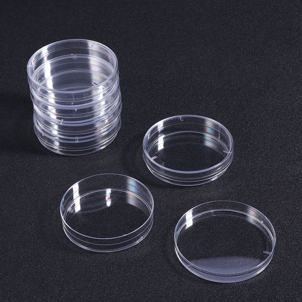 20 PCS 60mm Plastic Petri Dishes Culture Dishes with Lids