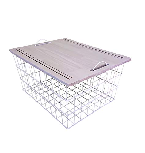 Abite Storage Box, Takelich Basket, 15.7 x 12.2 x 8.5 inches (40 x 31 x 21.5 cm), White, Square