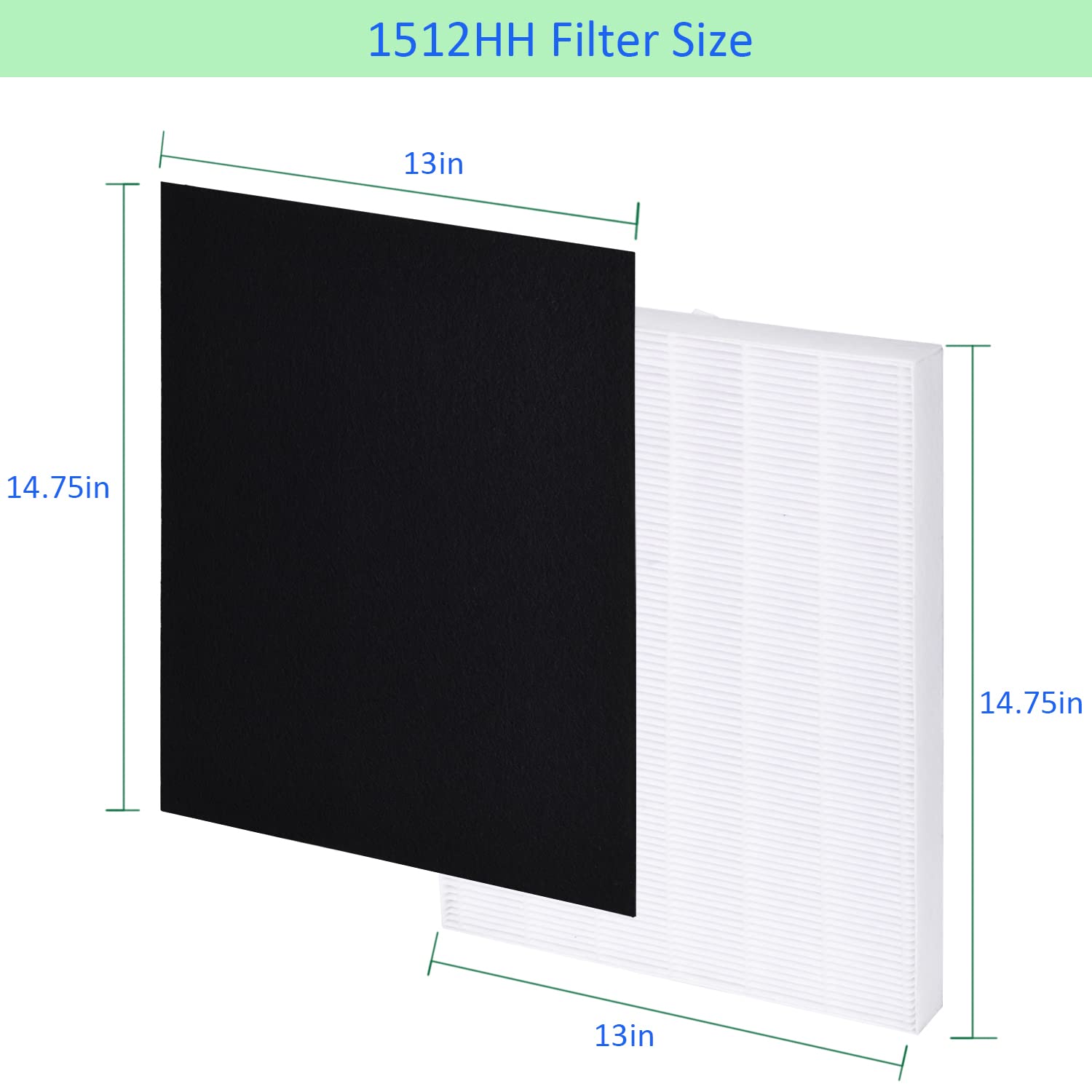1512HH Filter, Compatible with Coway air Purifier AP-1512HH,AP-1512HH-FP,AP-1518R,AP-1519P filter Set 1 True HEPA Replacement Filter, With 4 Carbon Filters for AP1512HH Air Purifiers 3304899