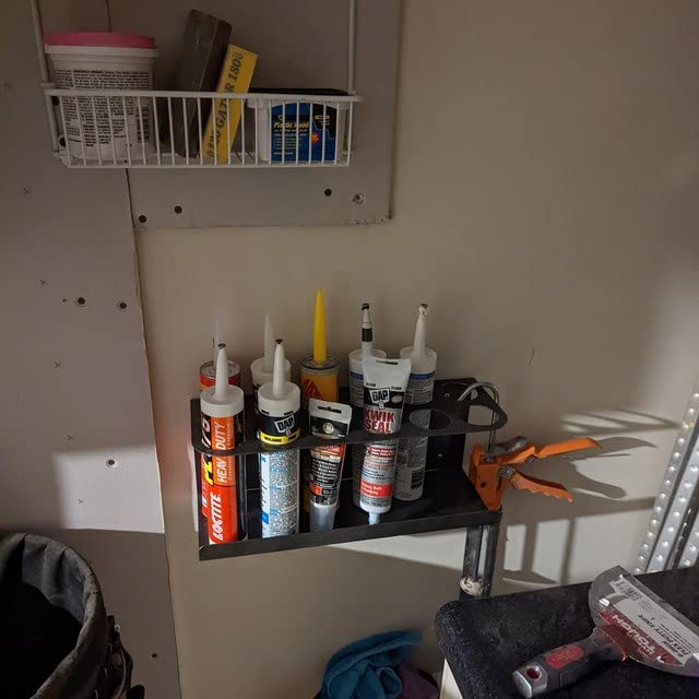 12 - 10 oz Caulk Tube Hanging Steel Organizer Holder