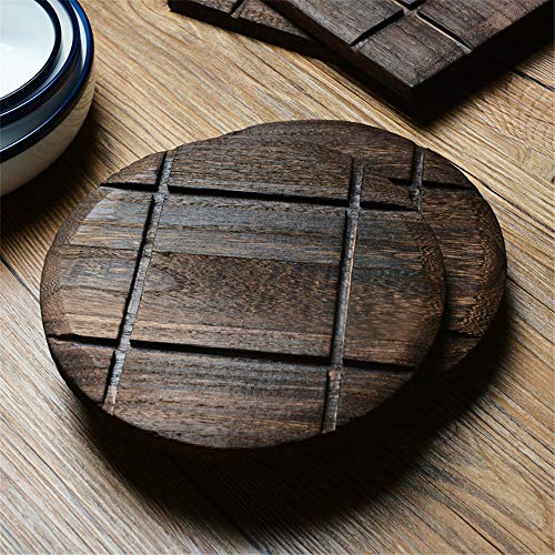 3 Pack 11 Inch Large Wood Trivet for Hot Dishes Pots and Pans Farmhouse Kitchen Trivet Wooden Rustic Bamboo Trivets Decorative Countertops Stove Trivets