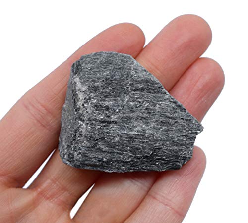 6PK Raw Hornblende, Amphibole Mineral Specimens - Approx. 1" - Geologist Selected & Hand Processed - Great for Science Classrooms - Class Pack - Eisco Labs