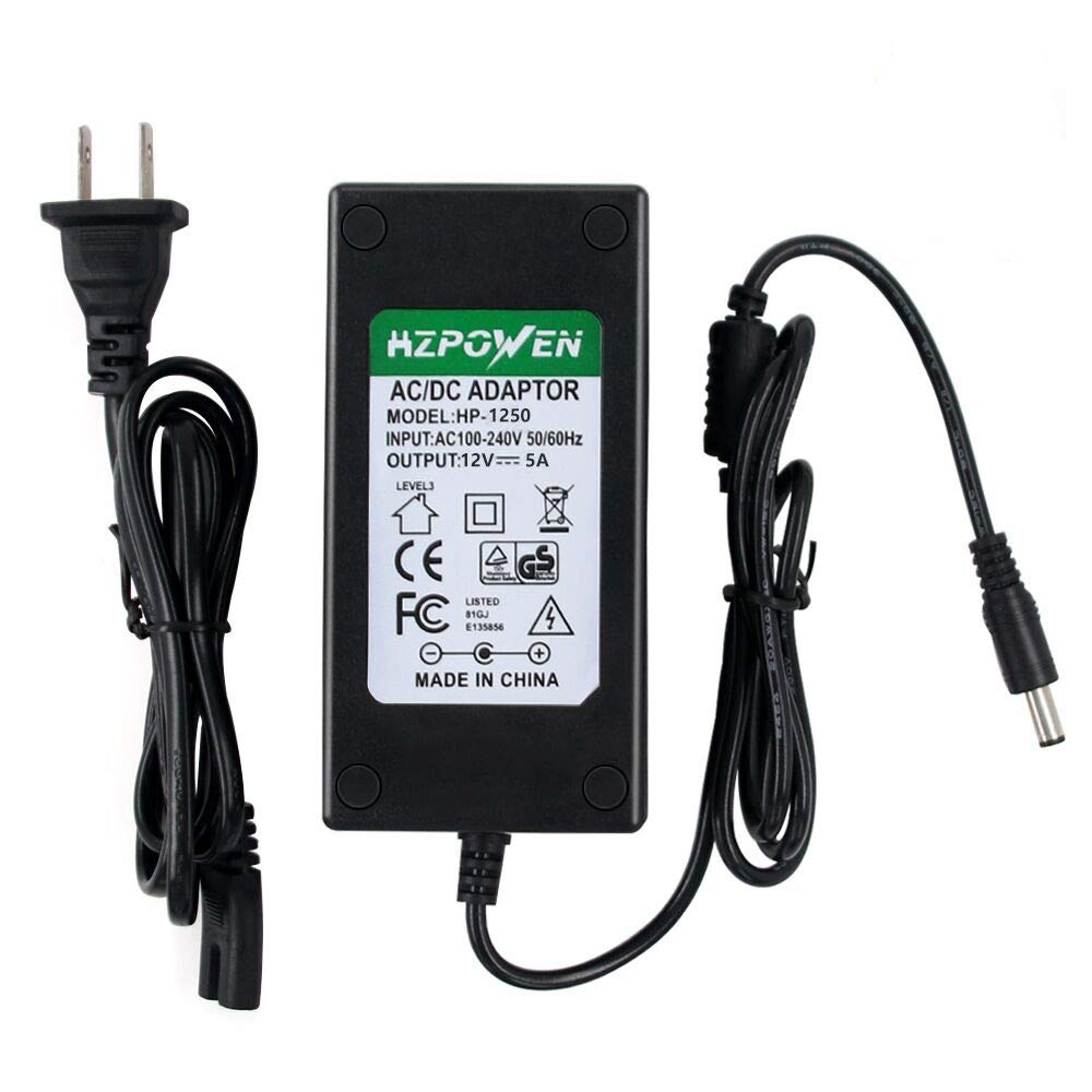 12V AC DC Adapter for Zebra ZQ500 ZQ510 ZQ520 Direct Thermal Printer ZQ52, Zebra Printer Charging Power Supply Cord