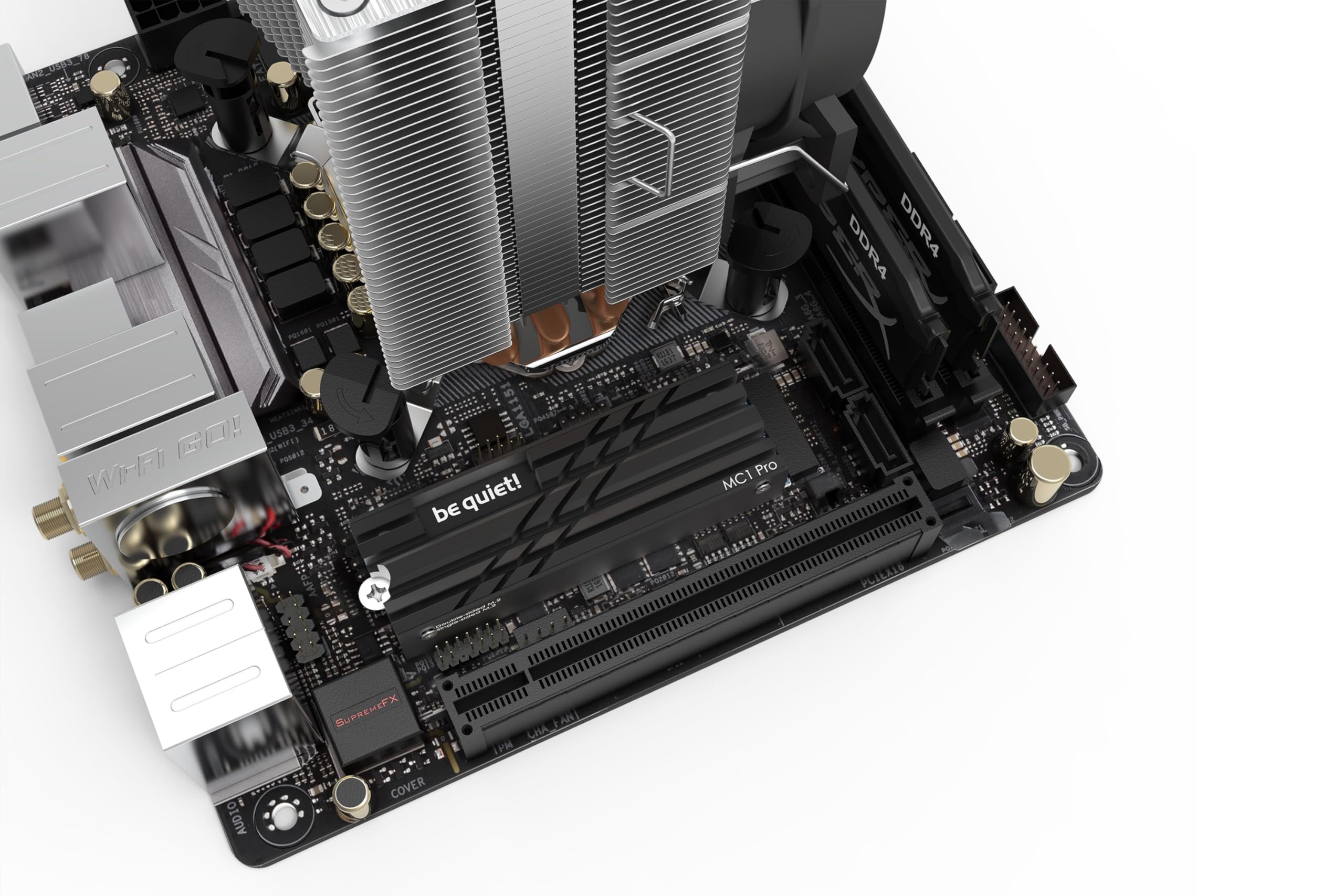 be quiet! MC1 Pro M.2 SSD Cooler | Heatsync with Heat Pipe | for Single and Double Sided 2280 modules | BZ003