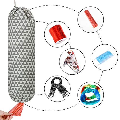2 Pieces Plastic Bag Holder Grocery Shopping Bags Carrier Hanging Storage Bag Garbage Bag Organizer for Home Kitchen Travelling Supplies