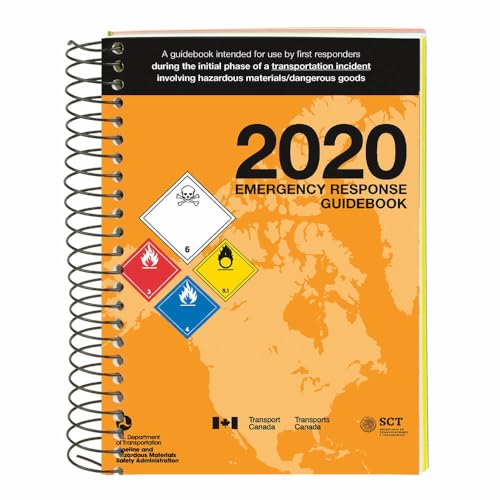 2020 Emergency Response Guidebook (ERG) - English - 5.5 inch x 7.5 inch (Standard Size),Spiral Bound - J.J.Keller and Associates - Helps Satisfy 49 CFR 172.602 DOT Requirement
