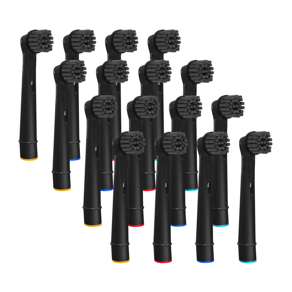 VINFANY 16PCS Black Toothbrush Head for Oral B,Replacement Toothbrush Heads Compatible for Braun Electric Rechargeable Toothbrush, for Vitality 3D All 16Pack