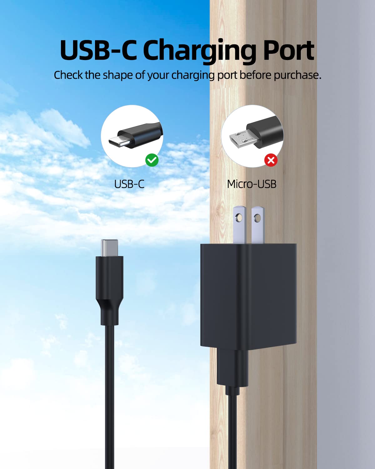 18W Type C Fast Charger Fit for Samsung Galaxy Tab A9+/A9 Plus 11-inch 2023, Tab A7 10.4-Inch 2020, Tab A7 Lite 8.7-Inch 2021 USB C Tablet