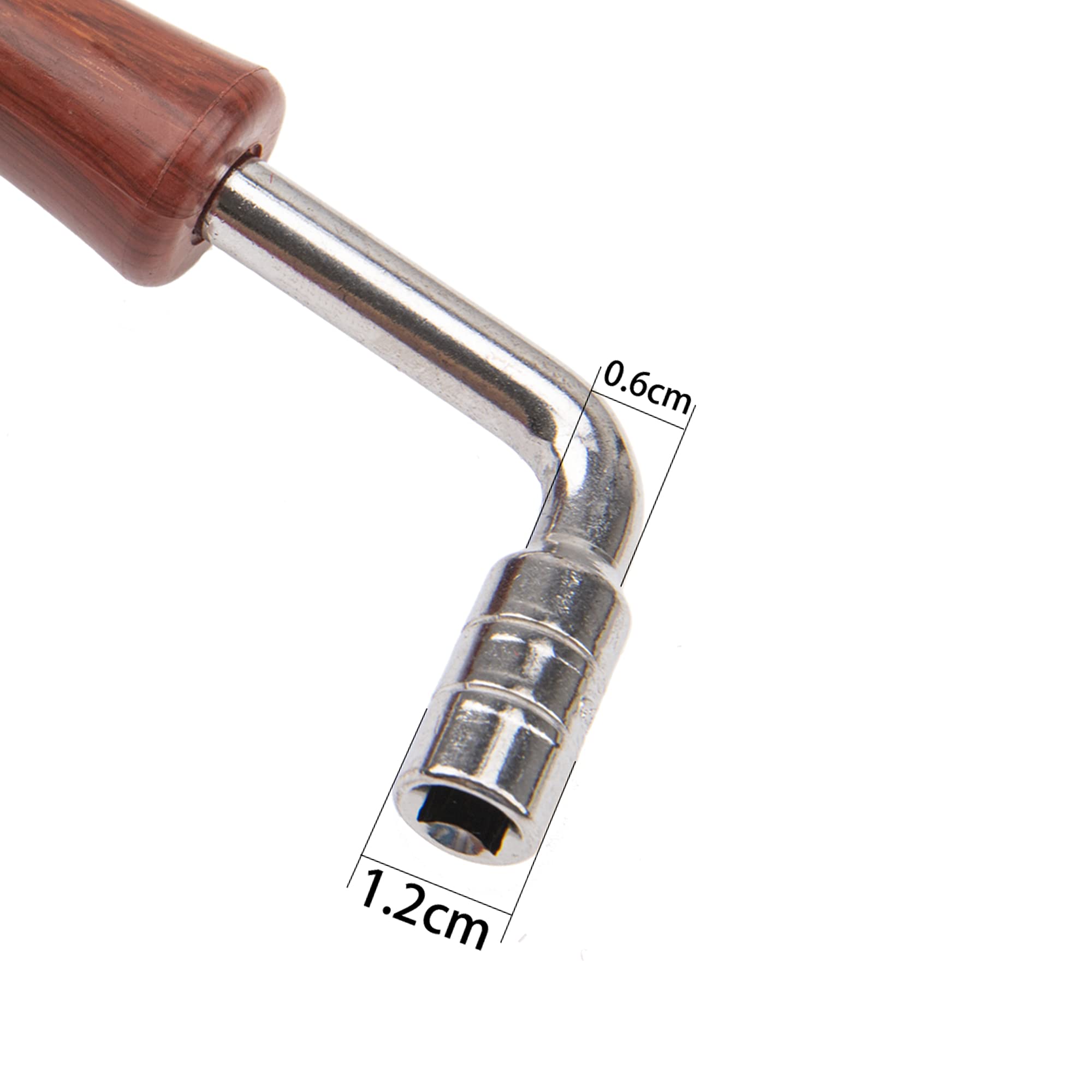 2Pcs Yootones L-shape Piano Tuner Spanner Professional Wrench Square Shape Tip Tuning Hammer Tuner Spanner Tool Compatible with Piano Repair Tool