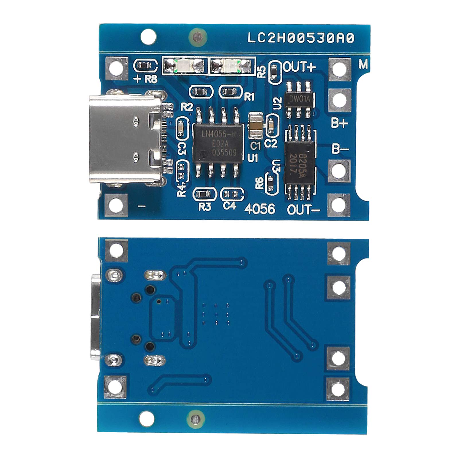 15pcs 5V 1A TP4056 Charging Module Type-C USB 18650 Lithium Battery Charger Board with Protection (Type-C USB)