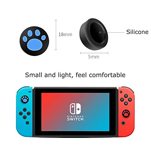 10 PCS Silicone Analog Controller Thumb Stick Grips Cap Cute Cat Paw for Nintend Switch NS Controller Joy-Con ThumbStick