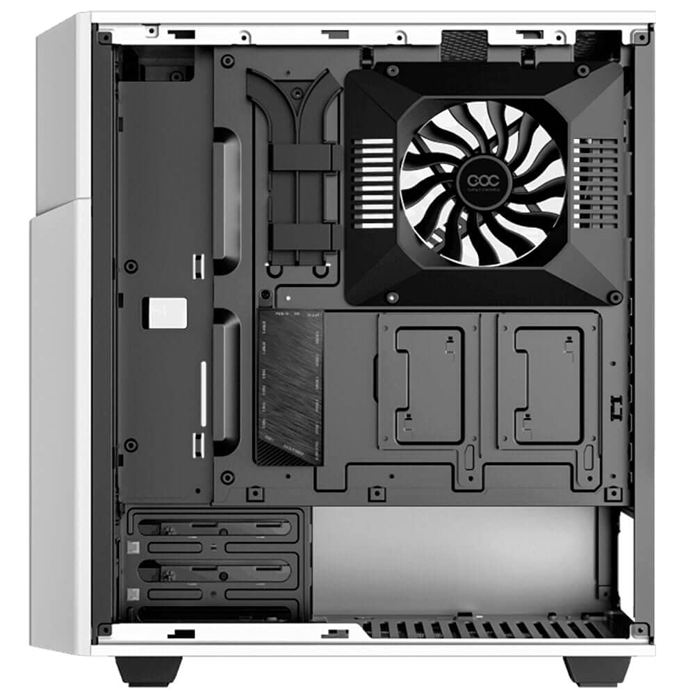 GAMEMAX Contac COC WB White / Black Steel / Tempered Glass ATX Mid Tower Computer Case