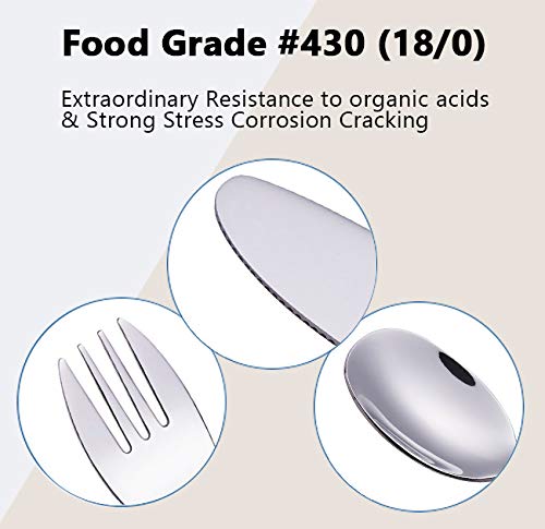 ANNOVA Kids Silverware Set 6 Pieces - Childrens Flatware Stainless Steel (6, Cow)