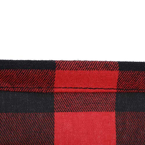 3 Pack Storage Basket Set Buffalo Plaid Shelf Basket Decorative Organizing Baskets for Toys, Clothes, Nursery, Closet, Home, Office, Red Black Grid