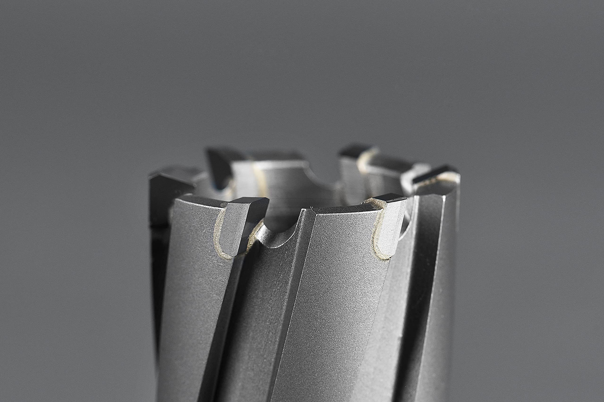Annular Cutter Set Carbide 8pcs JESTUOUS 3/4 Inch Weldon Shank 1-3/8 Cutting Depth and Cutting Diameter from 1/2 to 1-1/16 Two Flat TCT Bit for Drill Press with 2 Pilot Pins