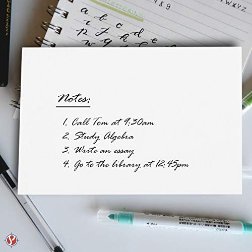 100 Extra Thick Index Cards | Blank Note Card | 14pt (0.014β) 100lb | Heavyweight Thick White Cover Stock | 100 Cards Per Pack - 3 x 5 Inches