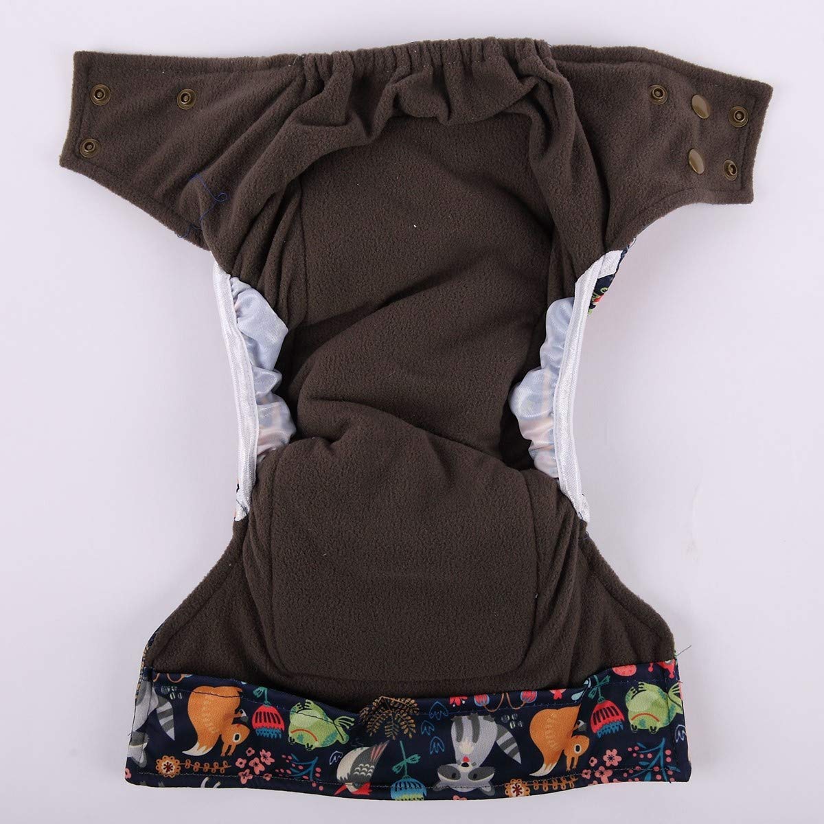3 AIll in One Night AIO Cloth Diaper Nappy Sewn in Insert Reusable Washable (Sushi Pineapple)