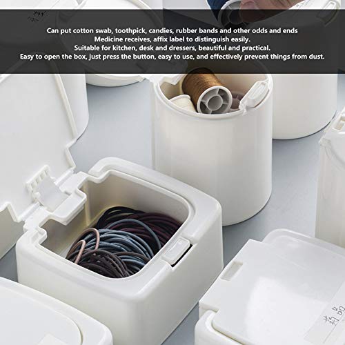 2pcs Mini Cotton Swab Storage Box Makeup Cotton Medicine Storage Organizer Container Bathroom Accessories Holders Dispensers Canisters
