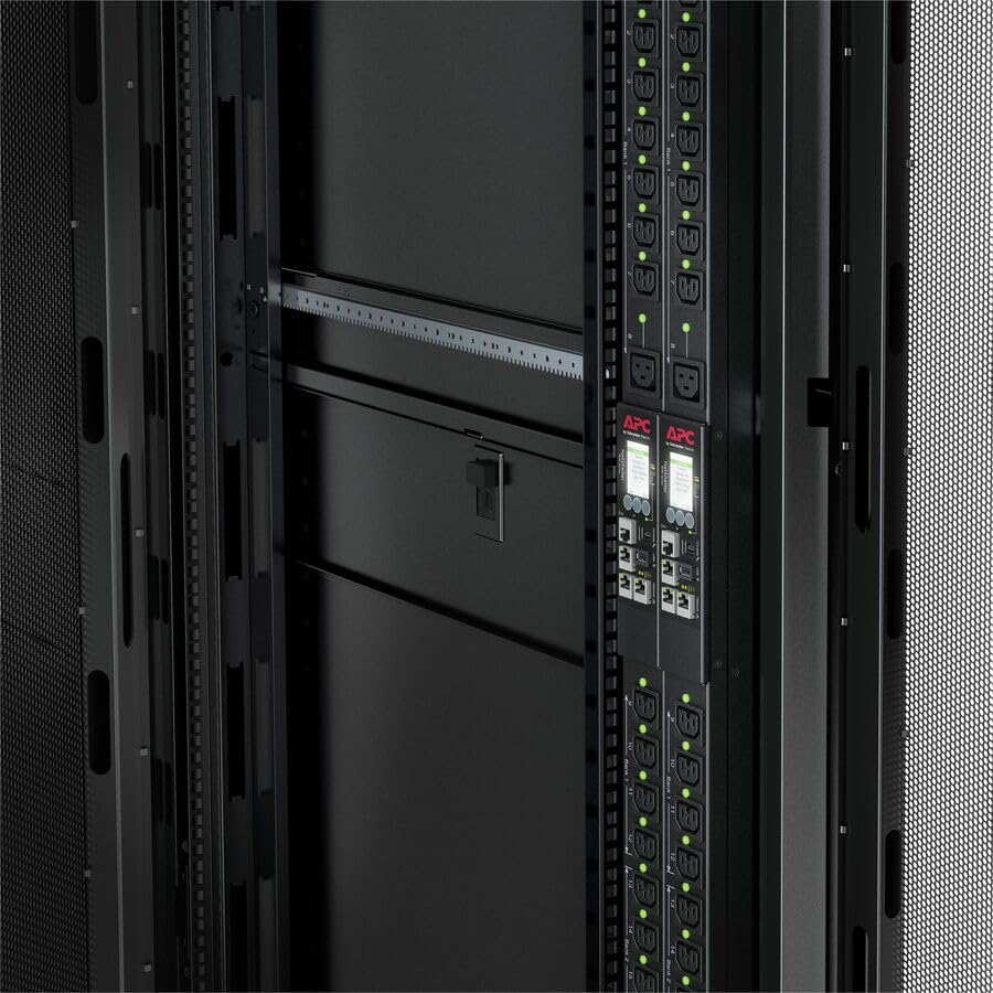 APC NetShelter Switched Rack PDU, 9000 Series, APDU9941, 0U Vertical, 200V-240V, 30A, NEMA L6-30P, 9.8' Cord, Black
