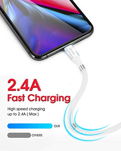 AICase Magnetic Charging Cable,(3FT) Super Organized Charging Magnetic Absorption Nano Data Cable for Phone 11/XS/XS Max/XR/X/8/8 Plus/7/7 Plus/6s/6s Plus/6/6 Plus/SE/5s/5c/5/Pad/Pod