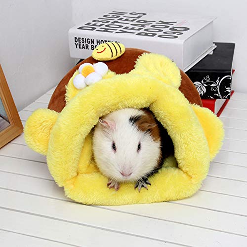 Eurobuy Rabbit Guinea Pig Hamster House Bed Cute Small Animals Pet Fleece Winter Warm Cozy Bed Hedgehog Winter Nest Cage Hamster Accessories