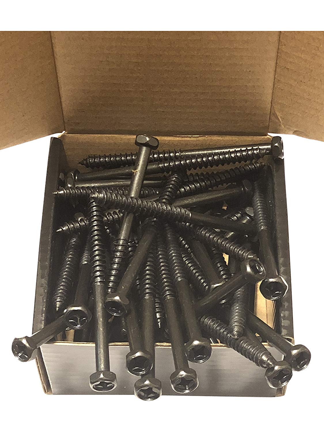 CLAW IT ON HEX LAG Screws (Black) 1/4" X 3" (7.5CM) - 50 Pack Black Hex Lag Screws 50 Pieces PER Box Protective Black Coating to Reduce Rust by Trenzek's