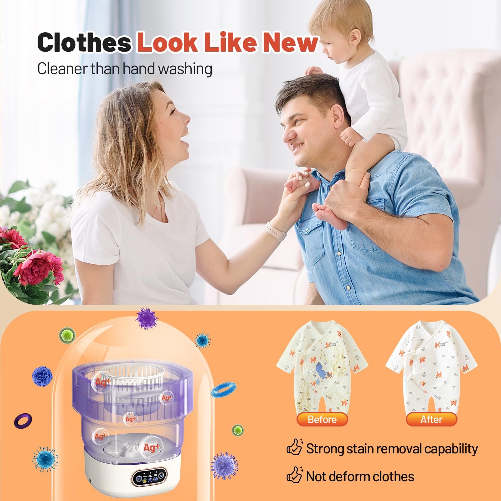TOREAD Portable Small Washing Machine, 13.5Lbs Mini Compact Washer and Spinner Combo, 2 in 1 Apartment Washers with Twin Tub for Laundry, Dorms, College, RV, Camping