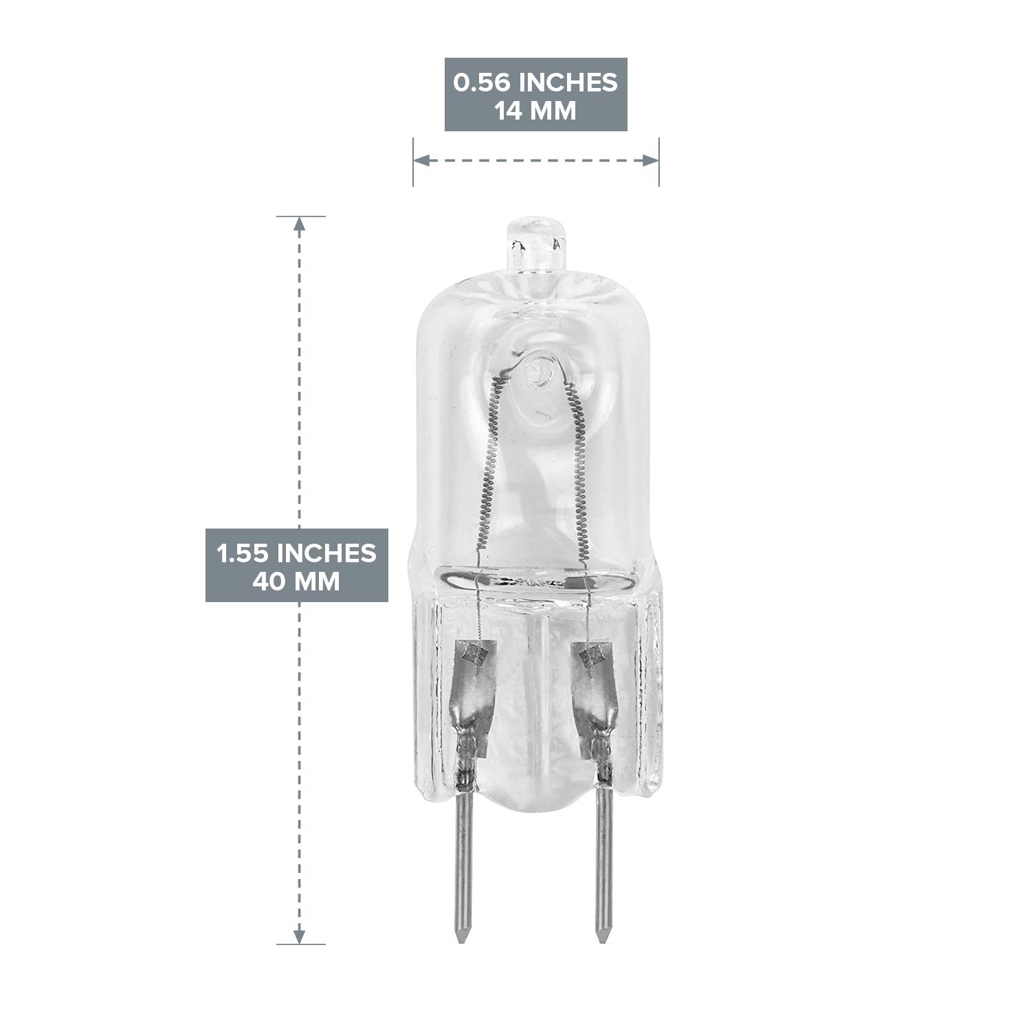 10 Pack-G8 25W 120V Halogen Light Bulbs JCD Type 110v 130v 25 Watt T4 G8 Under Cabinet Puck Lamp 120 Volt Undercabinet Microwave Oven Stove Top Kitchen Appliance Replacement Lighting Bi Pin Clear Lens