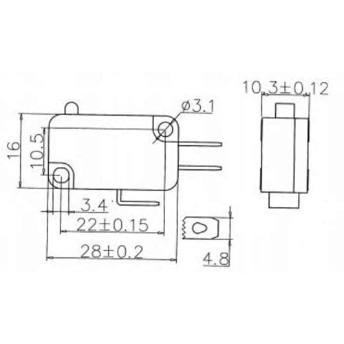 1PC Micro Switch For Air Fryer Xl Power XL Vortex Air Fryer KW7-0 16A 125V