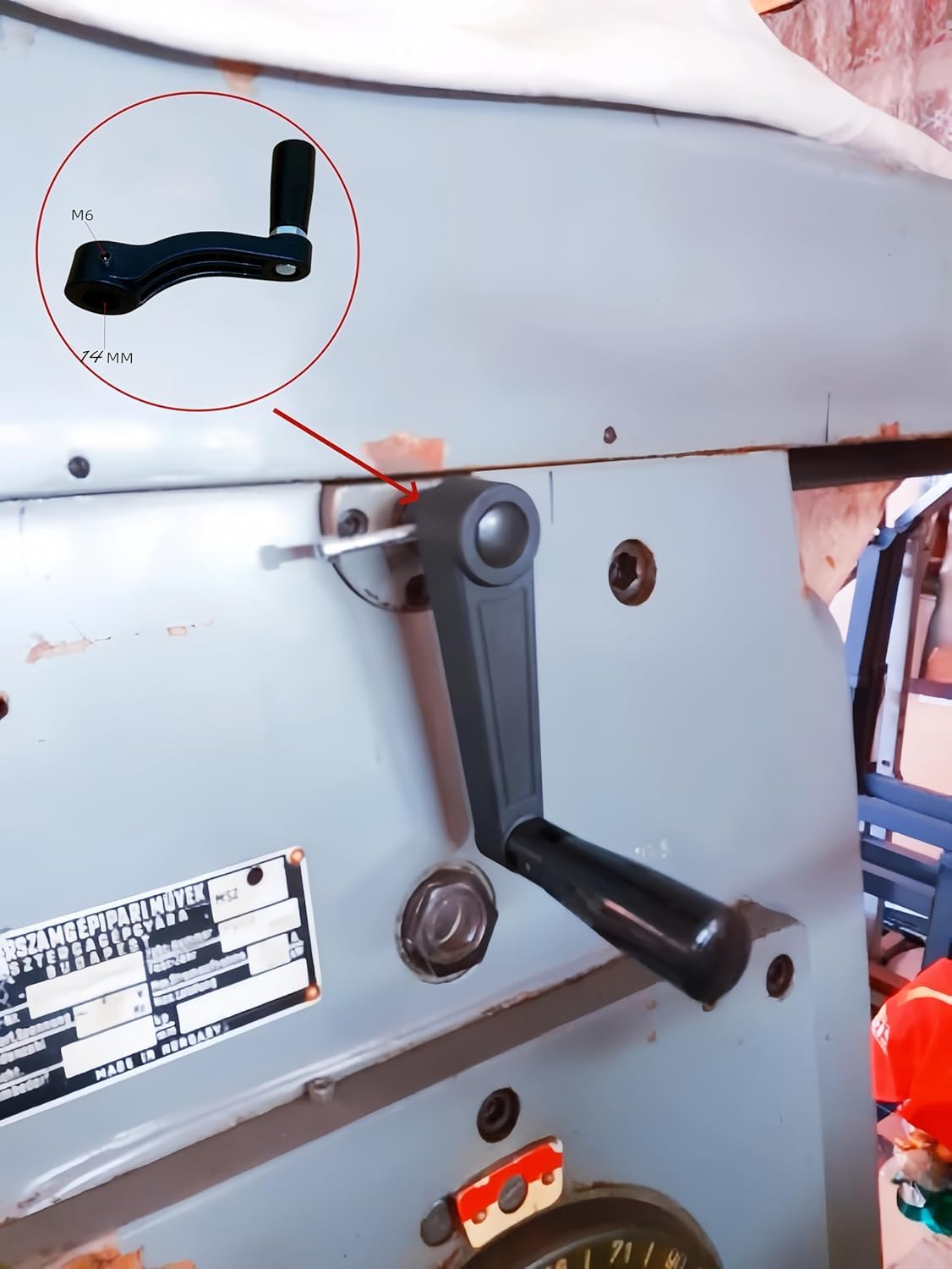 10601009A1 Drill Press Crank Handle, Replacement 514007742 For Sears Craftsman Machines,Replace Most Desktop Drilling Raise Lower Handle 360° Free Rotation Part