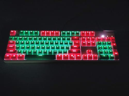 104 Keys Miami PBT Doubleshot Backlit Keycaps ANSI/ISO Keyset OEM Profile for 60%/87 TKL/104/108 Cherry MX Switches Gaming Mechanical Keyboards (Miami)